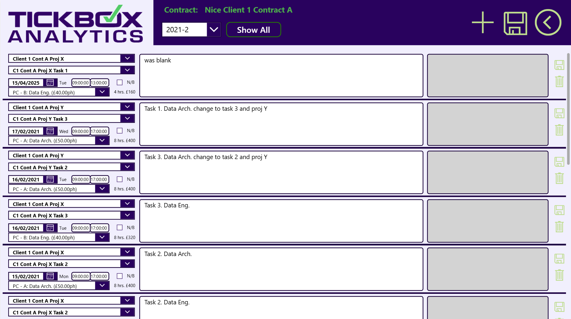 Time Tracker - App & BI - Tickbox Analytics
